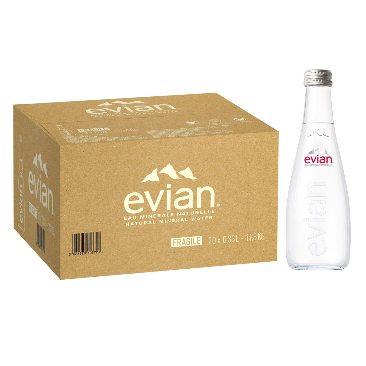 Evian Glass 330 ml - Agua Premium | Enoterra — Enoterra Wine Market